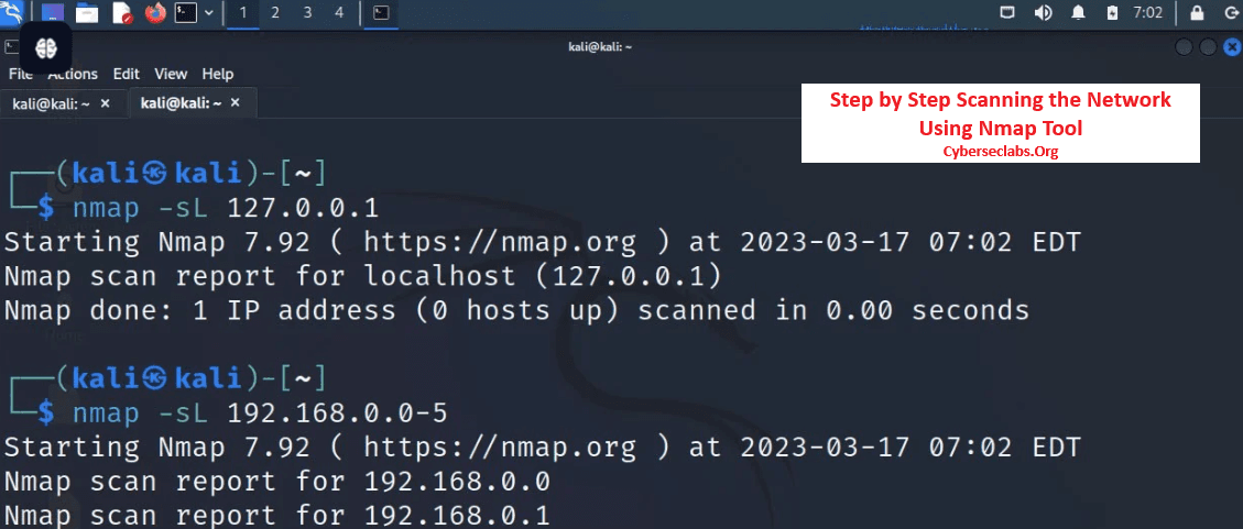 Step by Step Scanning the Network Using Nmap Tool - Cyberseclabs.org